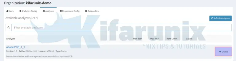 How to Easily Enable and Configure Cortex Analyzers - kifarunix.com