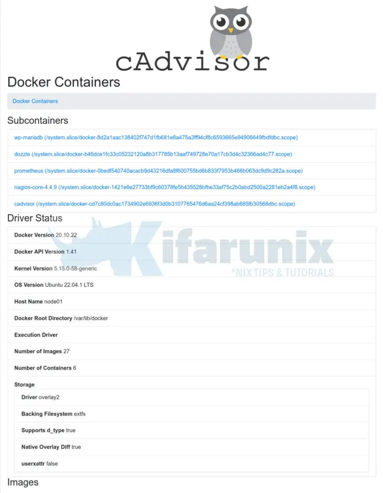 Monitor Docker Containers Metrics using Grafana - kifarunix.com Monitor Docker Containers Metrics using Grafana - kifarunix.com