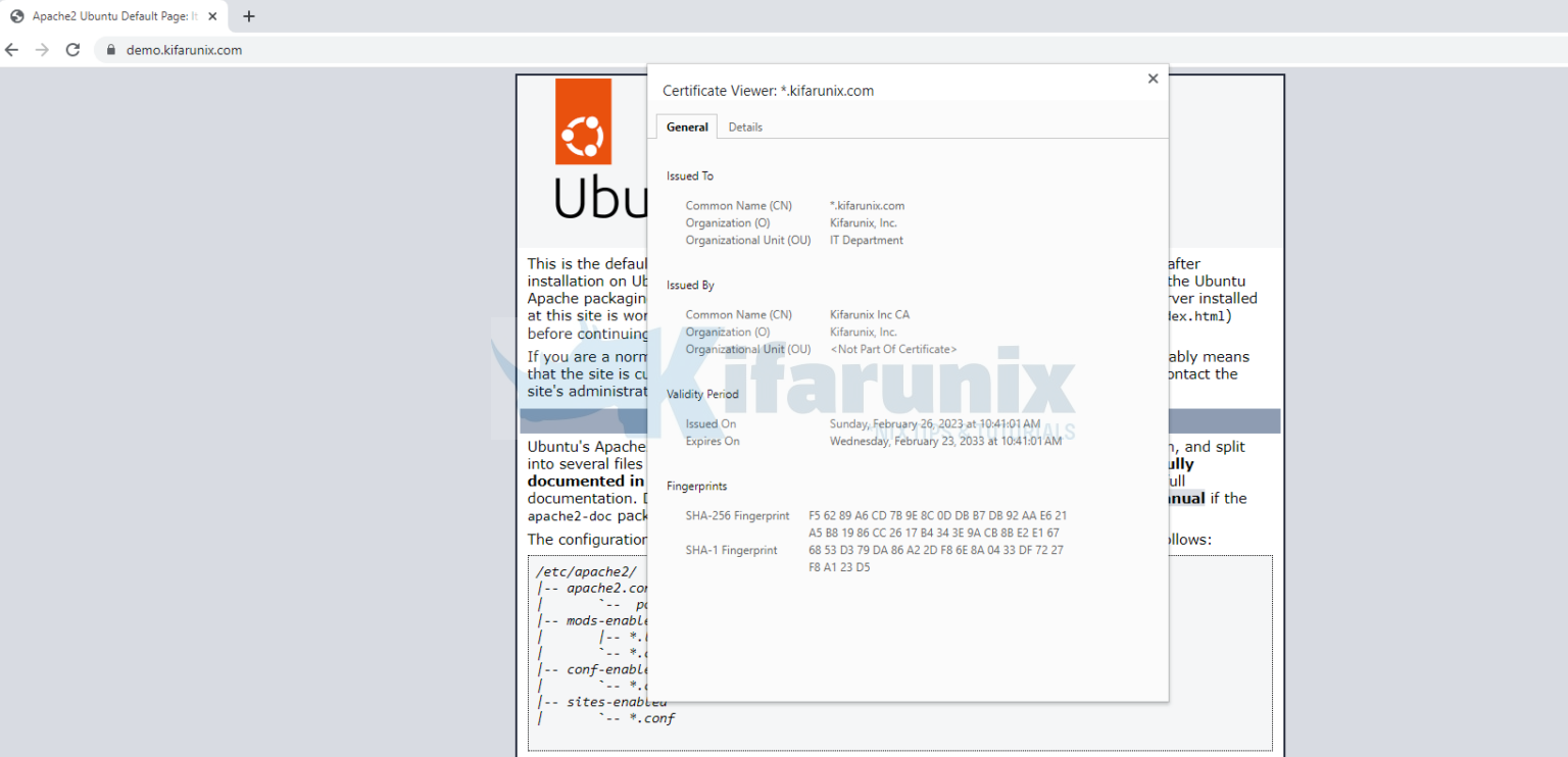 How to Setup a Local CA Server on Ubuntu - kifarunix.com