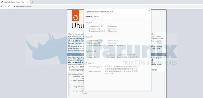 How to Setup a Local CA Server on Ubuntu - kifarunix.com