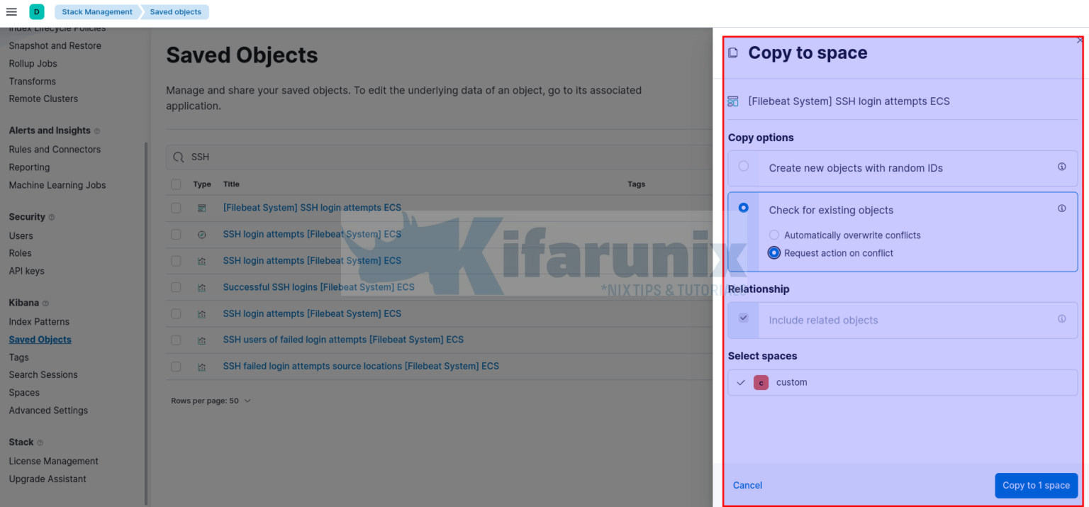 How to Copy Kibana Dashboard to Another Kibana Space - kifarunix.com