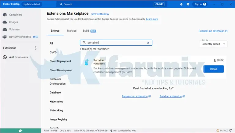 Install Portainer Extension on Docker Desktop - kifarunix.com Install Portainer Extension on Docker Desktop - kifarunix.com