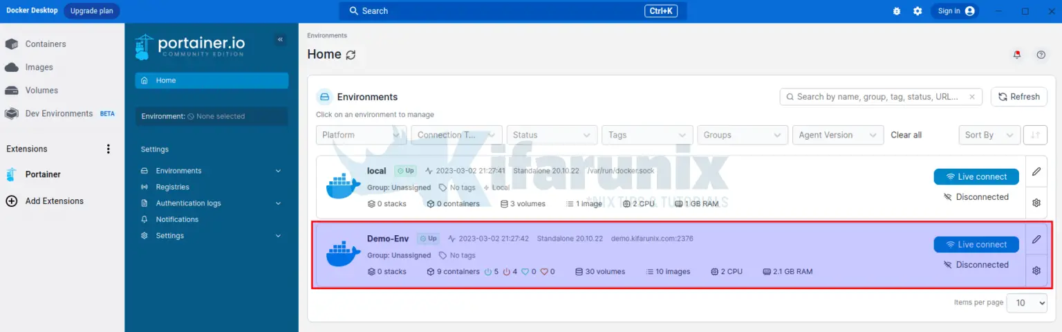 Connect To Remote Docker Environment On Docker Desktop