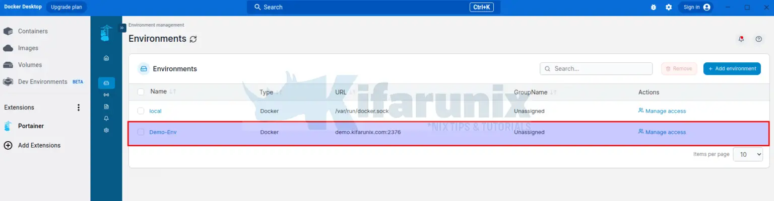 Connect to Remote Docker Environment on Docker Desktop - kifarunix.com
