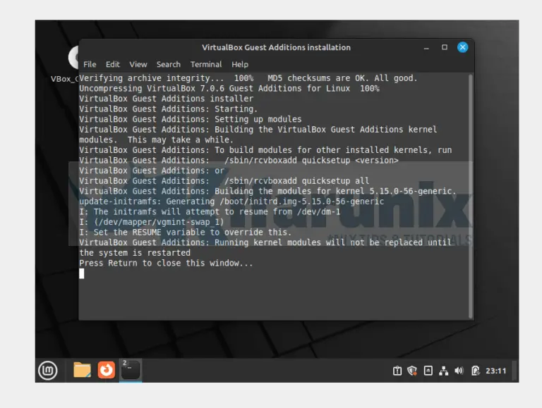 Install Virtualbox Guest Additions On Linux Mint 21