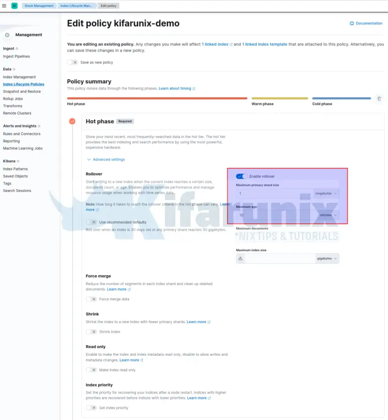 Configure Log Retention Period in ELK Stack - kifarunix.com