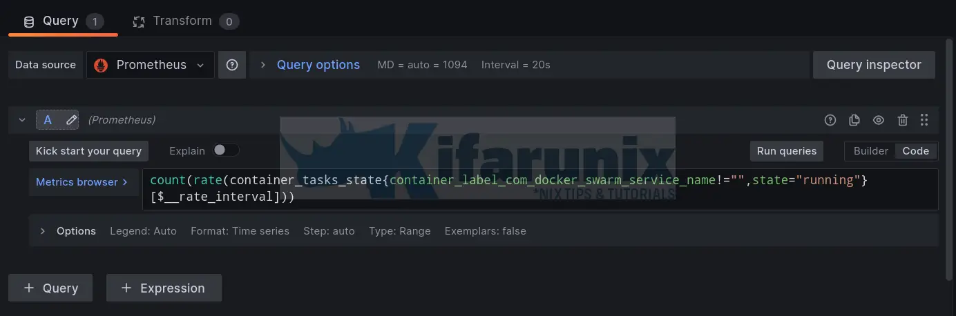 Monitor Docker Swarm Service Metrics Using Grafana