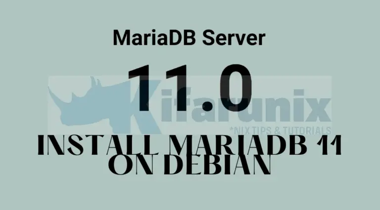 Install MariaDB 11 on Debian 11/Debian 10 - kifarunix.com