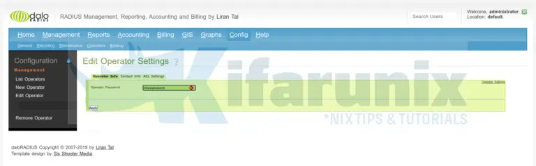 Install FreeRADIUS with daloRADIUS on Debian 11/Debian 10 - kifarunix.com