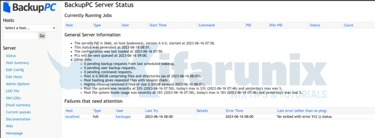 How to Install BackupPC on Debian 12 - kifarunix.com