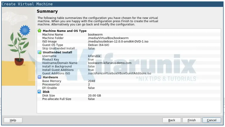 Install Debian 12 on VirtualBox - kifarunix.com