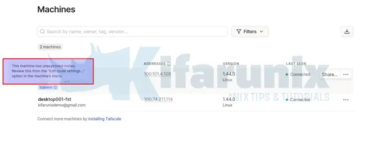 How to Install and Setup Tailscale VPN on Debian 12 - kifarunix.com