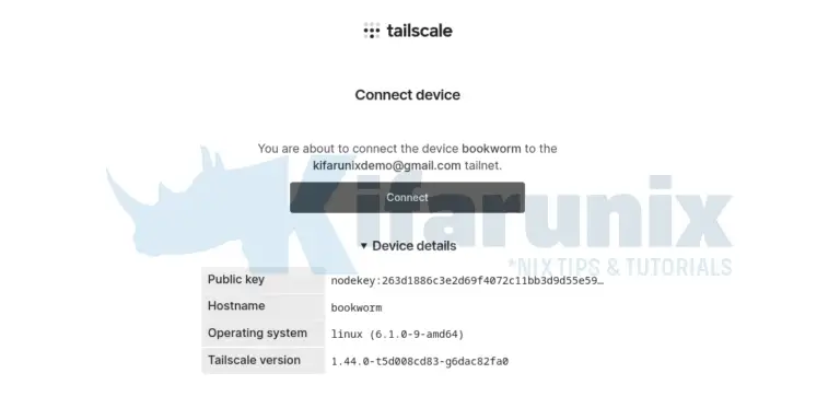 How to Install and Setup Tailscale VPN on Debian 12 - kifarunix.com