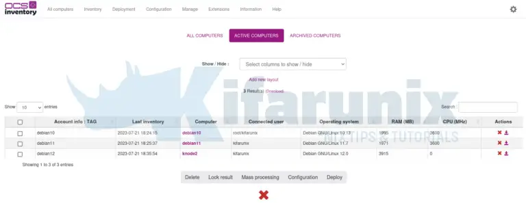 Install OCS Inventory Agent on Debian 12|11|10 - kifarunix.com