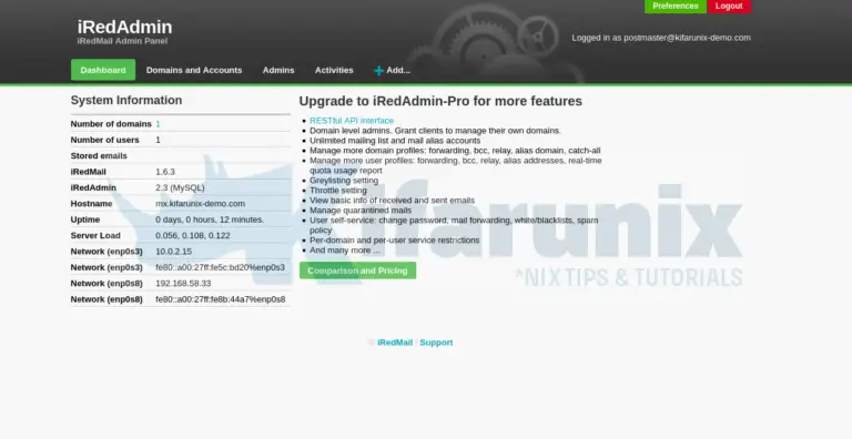 Install and Setup iRedMail Mail Server on Ubuntu 22.04/20.04 - kifarunix.com