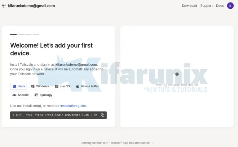 How to Install and Setup Tailscale VPN on Debian 12 - kifarunix.com