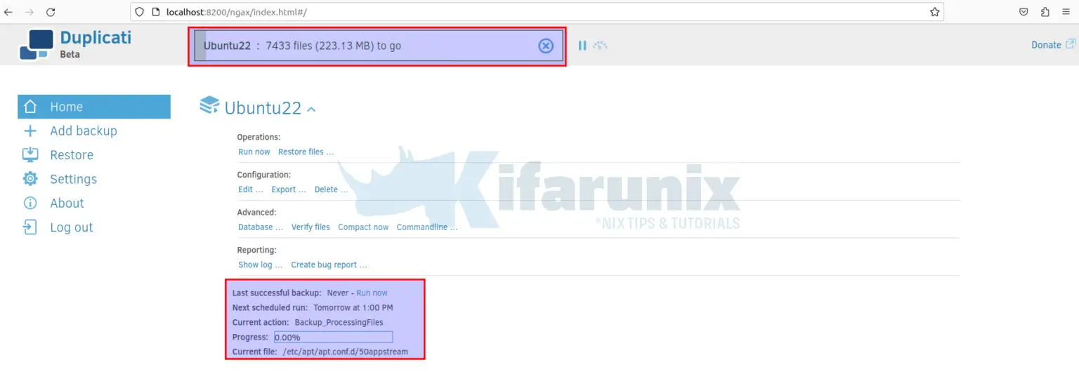 How to Install Duplicati Backup Client on Ubuntu 22.04 - kifarunix.com