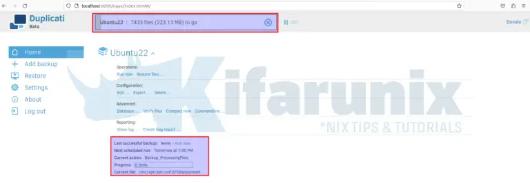 How to Install Duplicati Backup Client on Ubuntu 22.04 - kifarunix.com