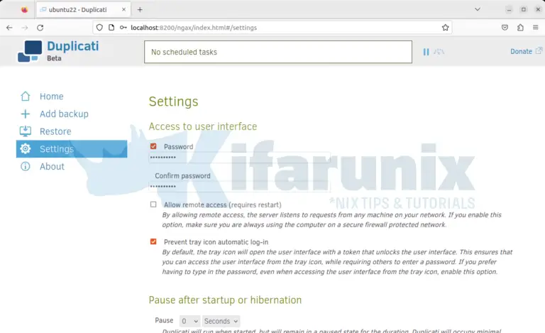 How to Install Duplicati Backup Client on Ubuntu 22.04 - kifarunix.com