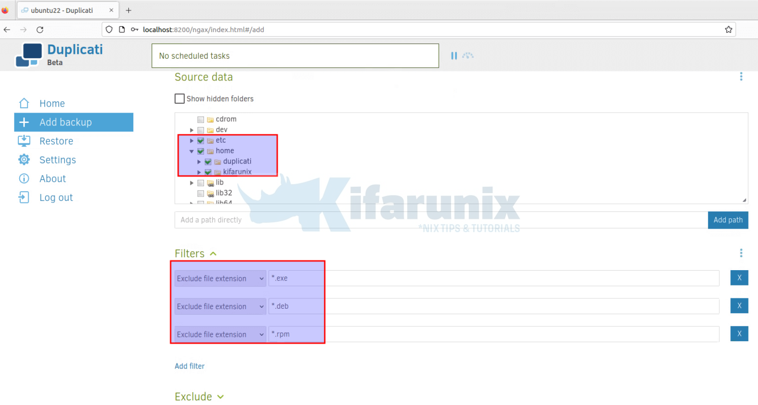 How to Install Duplicati Backup Client on Ubuntu 22.04 - kifarunix.com