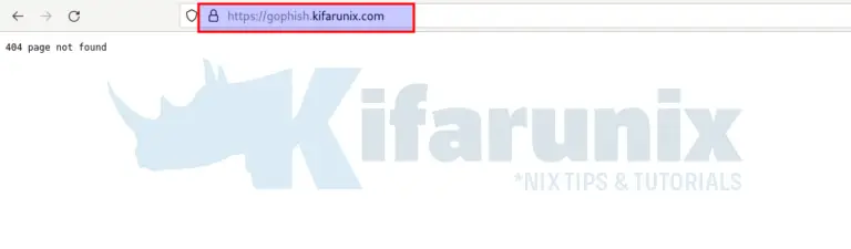 Install Gophish on Ubuntu 22.04 - kifarunix.com