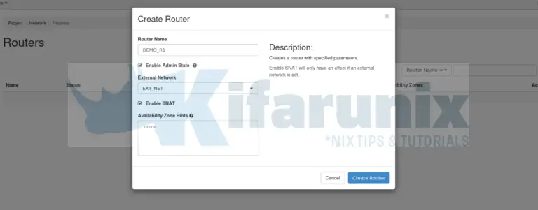 How to Configure OpenStack Networks for Internet Access - kifarunix.com