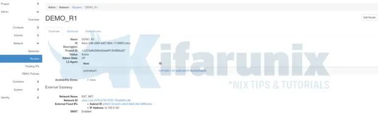 How to Configure OpenStack Networks for Internet Access - kifarunix.com