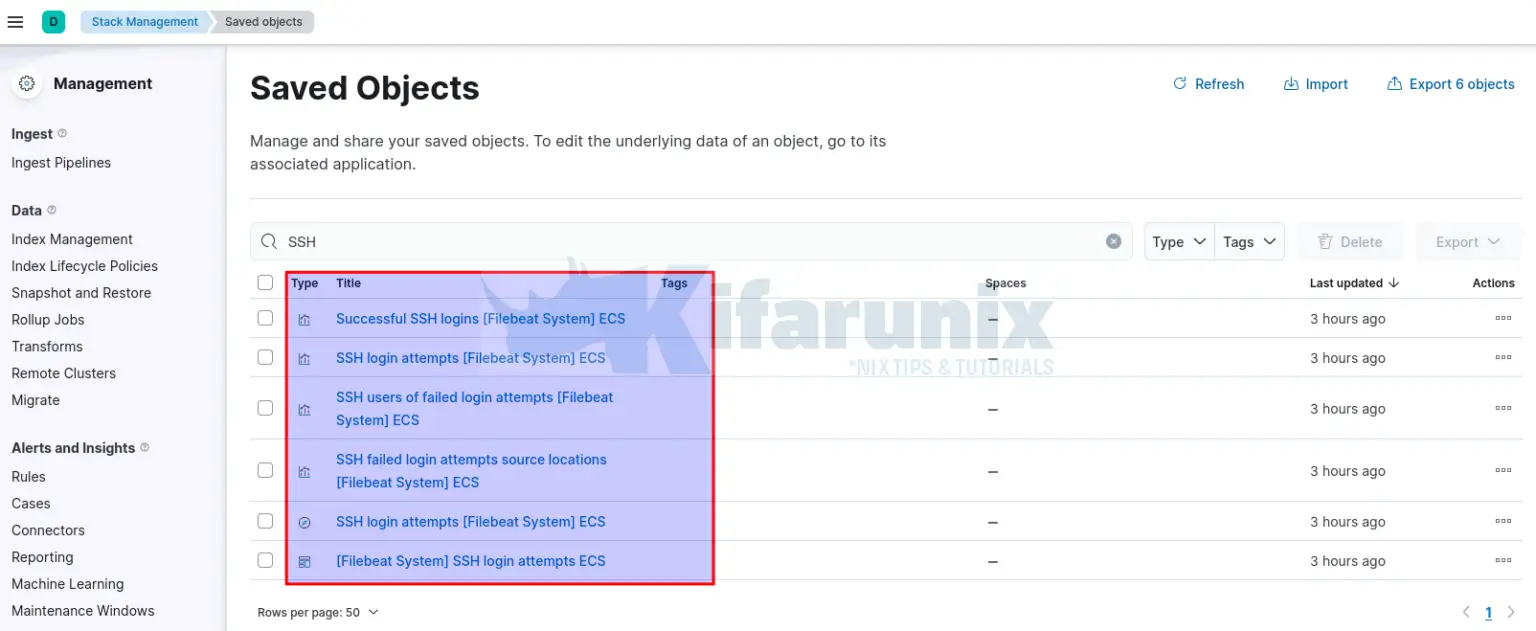 Configure Kibana Dashboards/Visualizations to use Custom Index - kifarunix.com