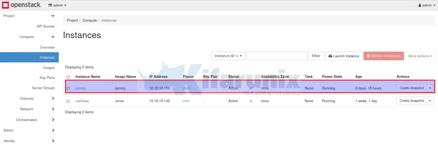 Rescue OpenStack Instance using SystemRescue Image - kifarunix.com