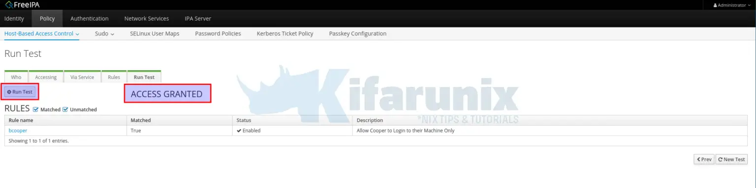 Configure Host-Based Access Control on FreeIPA Server - kifarunix.com