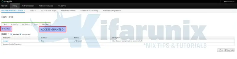 Configure Host-Based Access Control on FreeIPA Server - kifarunix.com