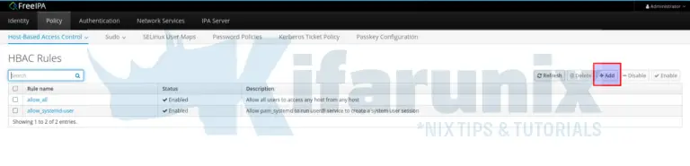 Configure Host-Based Access Control on FreeIPA Server - kifarunix.com