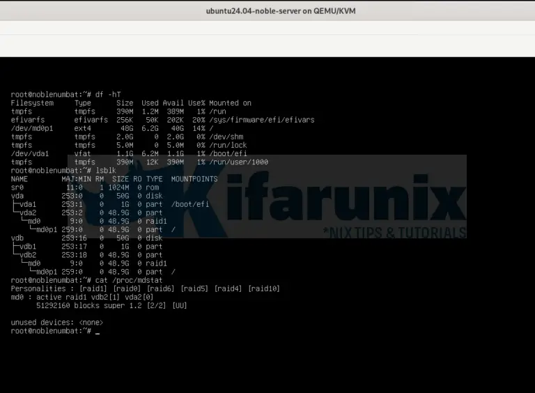 Install Ubuntu 2404 With Uefi And Software Raid 1