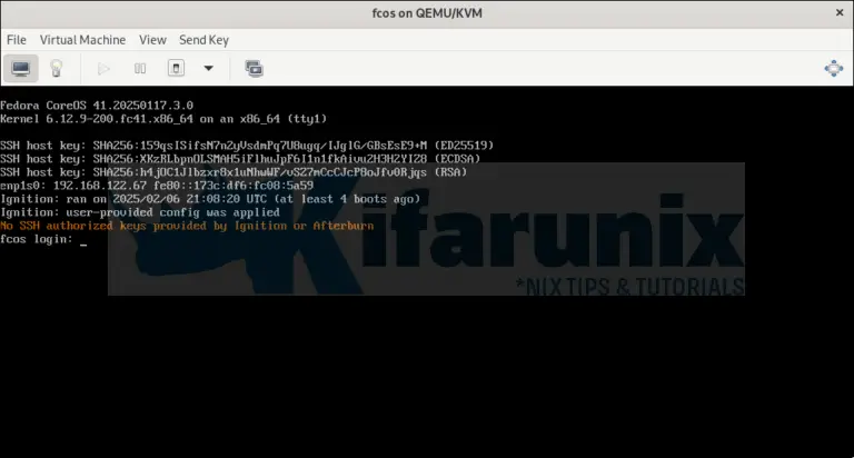 Install Fedora CoreOS on KVM Using an ISO File: A Step-by-Step Guide - kifarunix.com