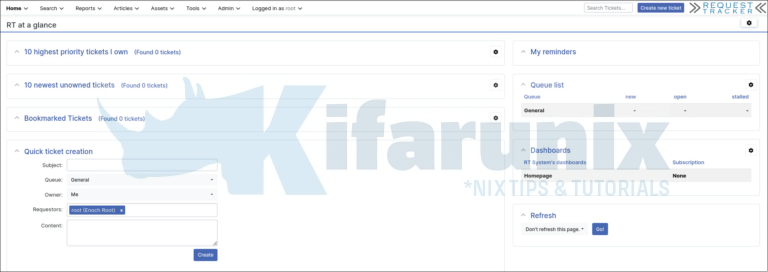 Install Request Tracker (RT) on Ubuntu 24.04 - kifarunix.com