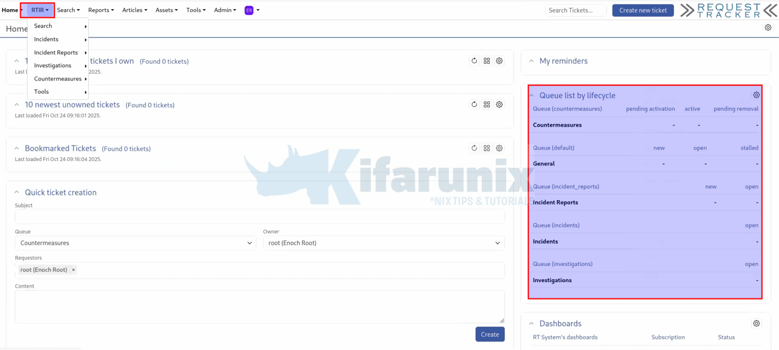How to Install RTIR Module on Request Tracker [2025] - kifarunix.com