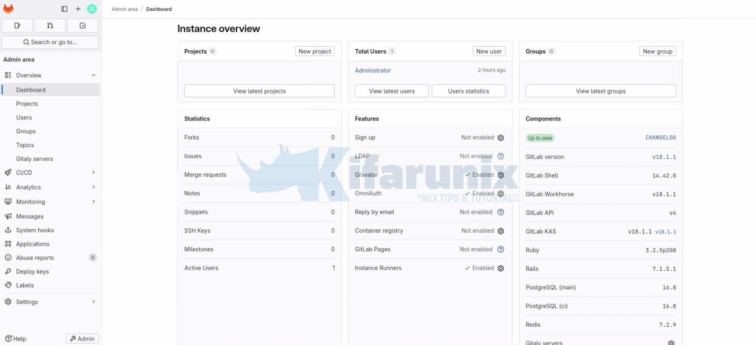 How to Install Gitlab on Rocky Linux 10 with Let's Encrypt SSL - kifarunix.com