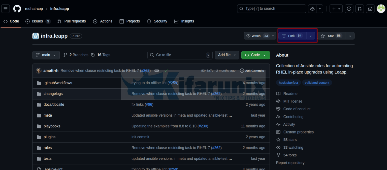 Automate RHEL OS Upgrades using Ansible infra.leapp Playbooks - kifarunix.com