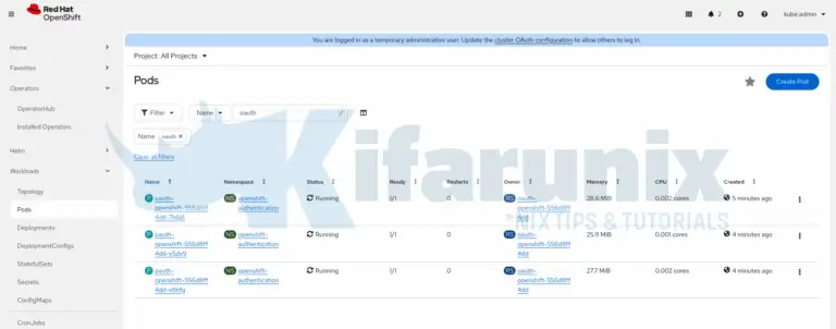 Step-by-Step Guide: How to Configure HTPasswd Identity Provider in OpenShift 4.x - kifarunix.com